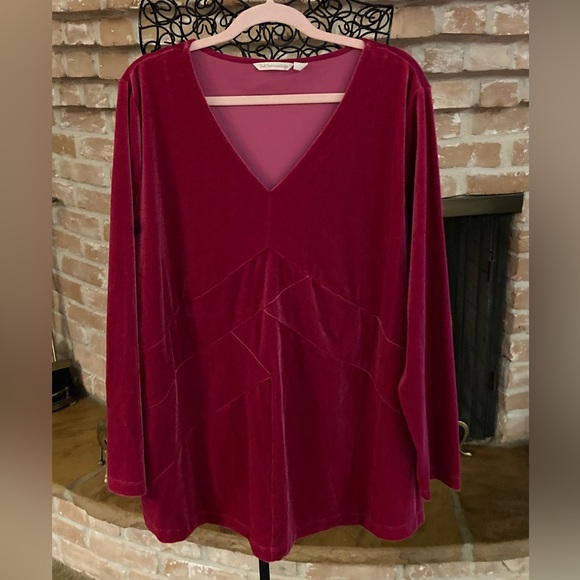 Soft Surroundings | Tops | Soft Surroundings Velvet Hot Pink Tunic ...